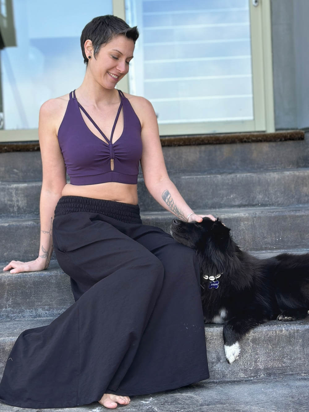 Criss Cross Bra Top | Stretch Jersey Yoga Bra – CARAUCCI