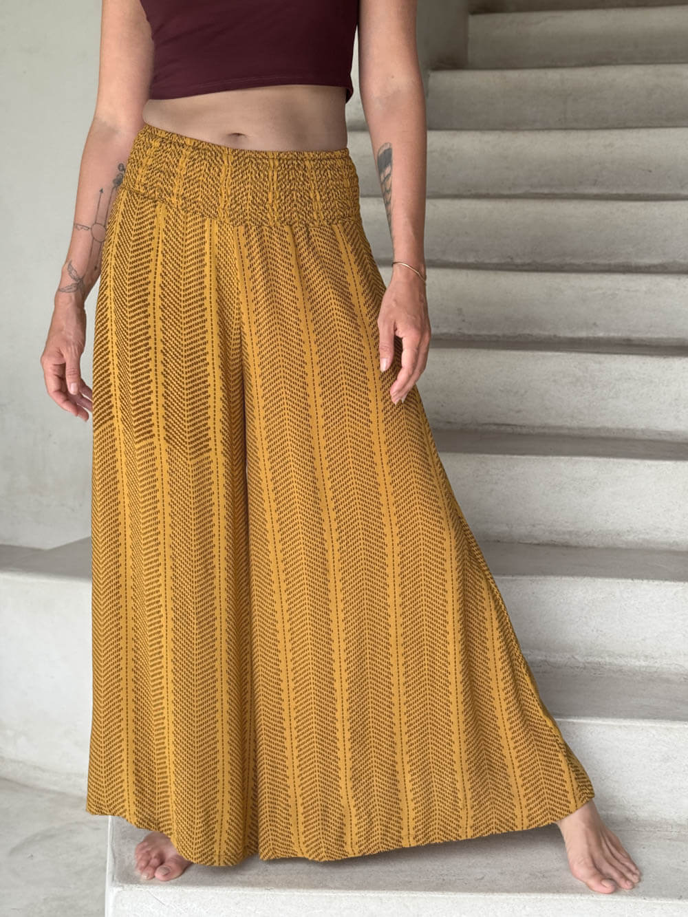 Dot Print Wide Leg Flow Pants | Women’s Flow Pants – CARAUCCI