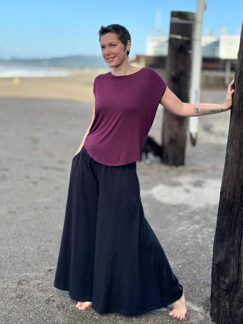 Wide Leg Pocket Flow Pants | Lightweight Cotton Women’s Pants – CARAUCCI