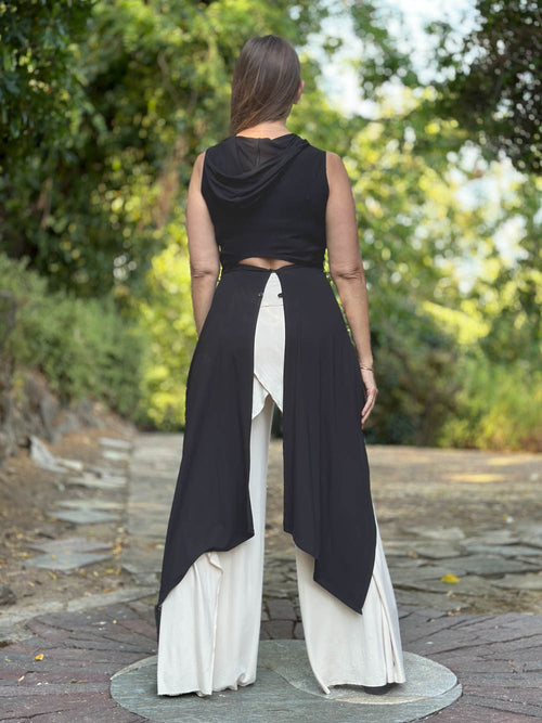 Ninja Wrap | Stretch Jersey Hooded Wrap Top – CARAUCCI