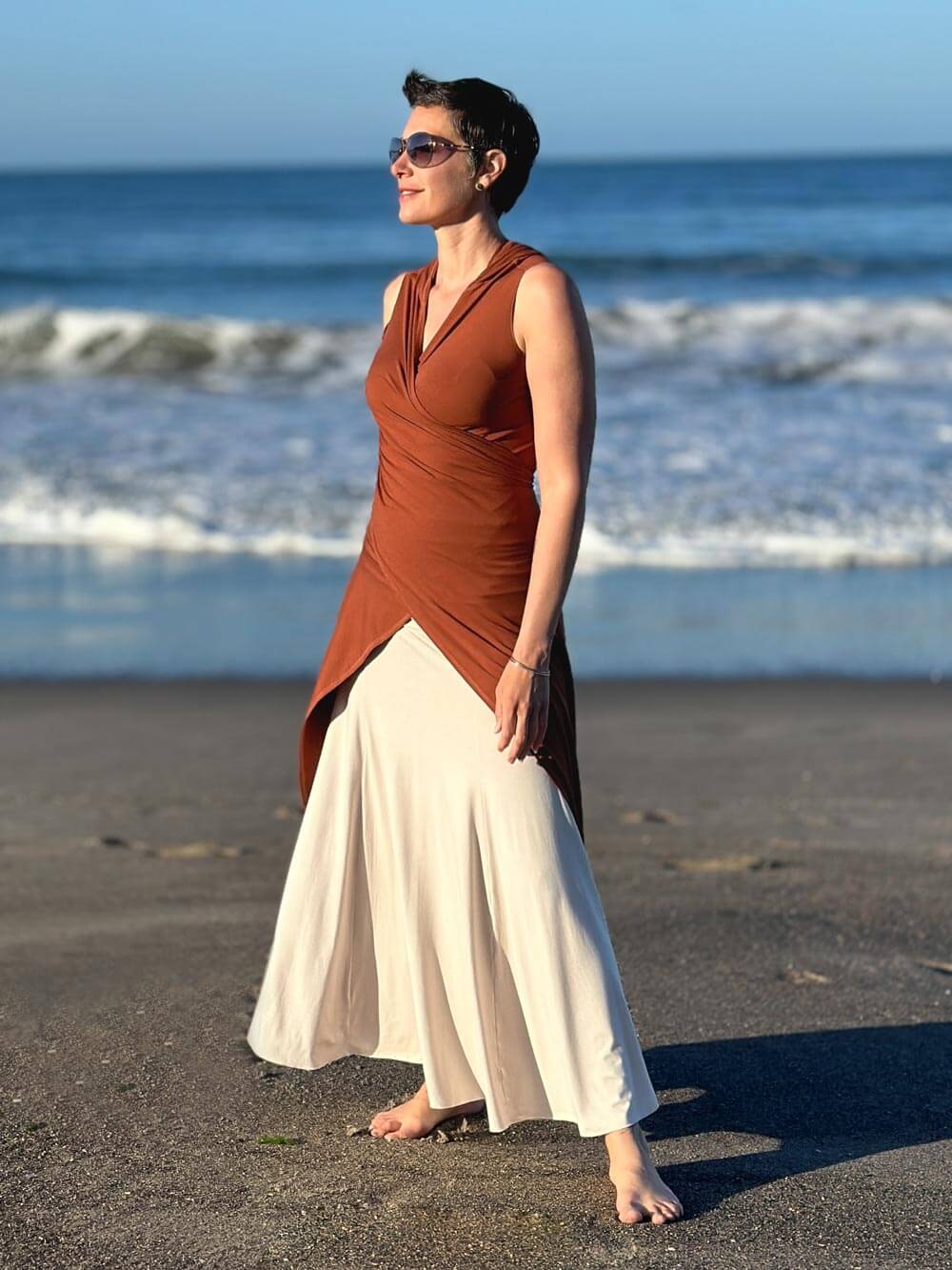 Ninja Wrap | Stretch Jersey Hooded Wrap Top – CARAUCCI