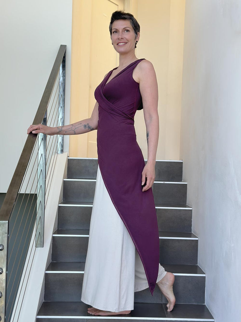 Ninja Wrap | Stretch Jersey Hooded Wrap Top | CARAUCCI