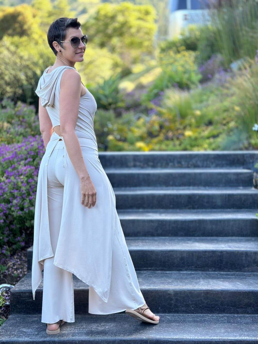 Ninja Wrap | Stretch Jersey Hooded Wrap Top – CARAUCCI