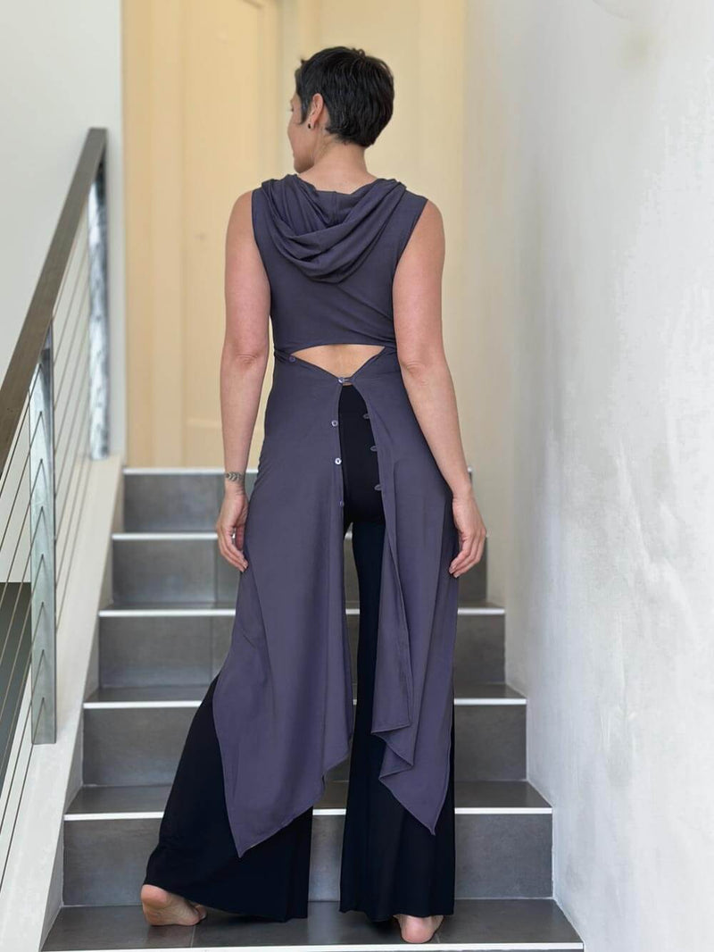 Ninja Wrap | Stretch Jersey Hooded Wrap Top | CARAUCCI