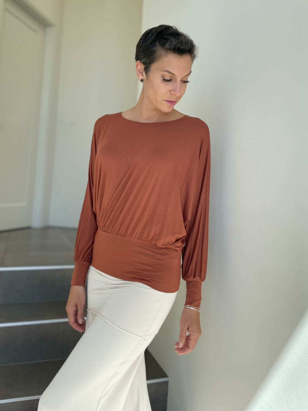 Long Sleeve Jersey Tops | Eco-Friendly Women's Shirts – CARAUCCI Long Sleeve Jersey Tops | Eco-Friendly Women's Shirts – CARAUCCI